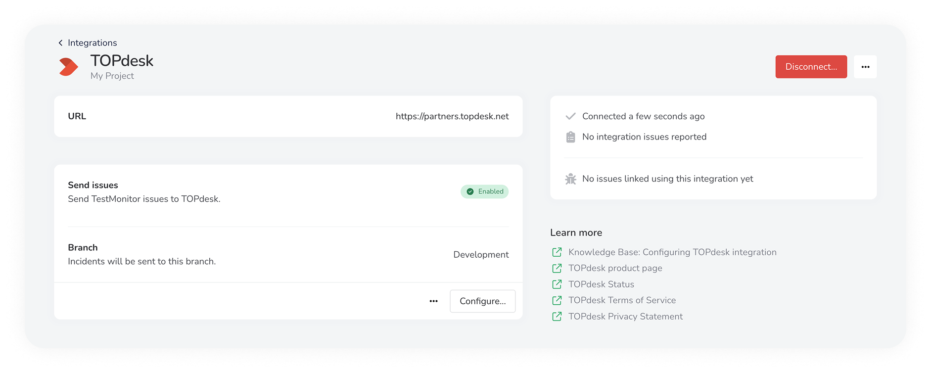 Integrations - Topdesk
