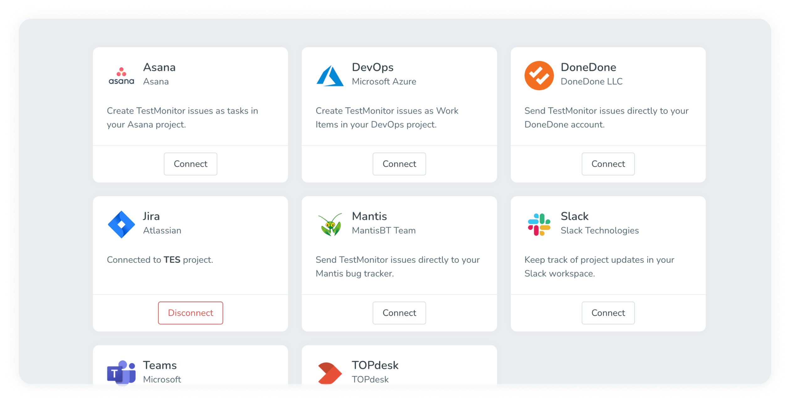 Seamlessly integrate with all of your favorite test management tools.
