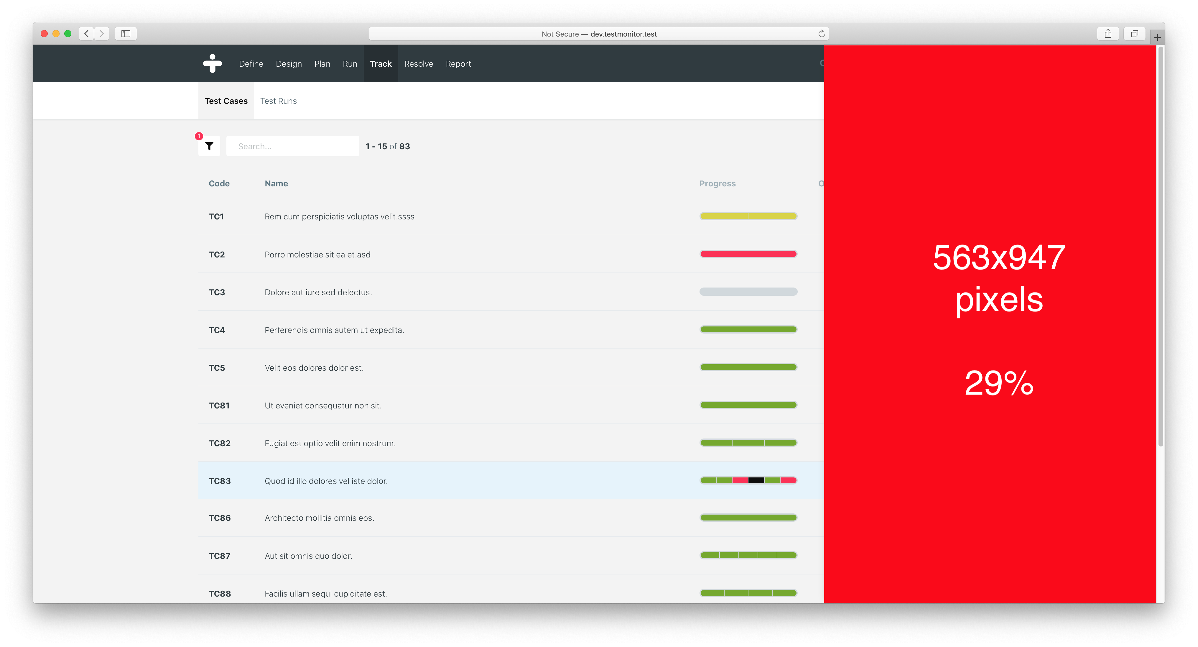 A New Take on Tracking Test Results