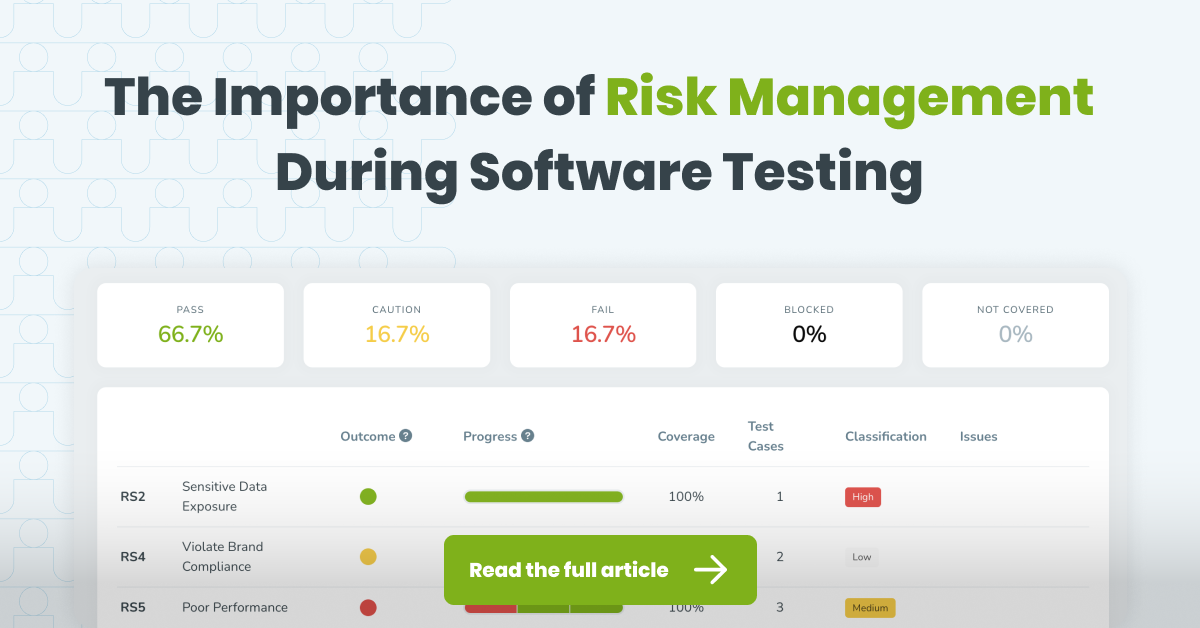 The Importance of Risk Management During Software Testing